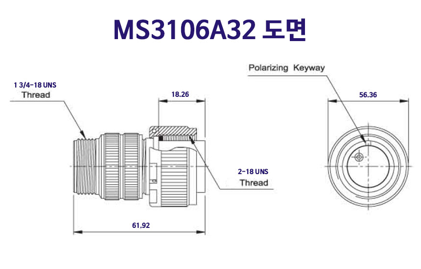 [INC] 유진커넥터MS3106A32-17P(4P)연합정밀YH3106A32-17P(4P)