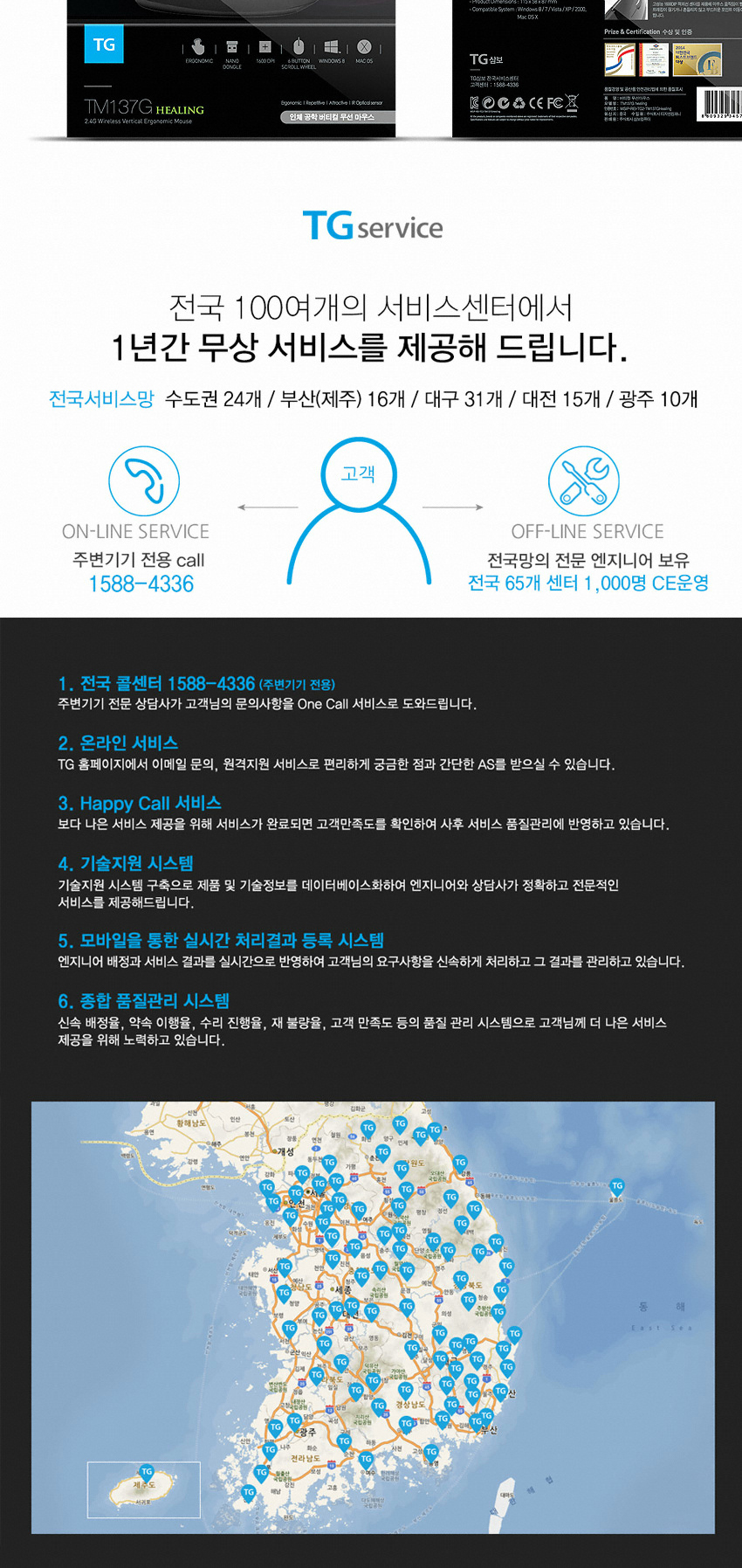 hplusmall TG삼보 TM137G 인체공학 버티컬 마우스 블랙 - 핫트랙스