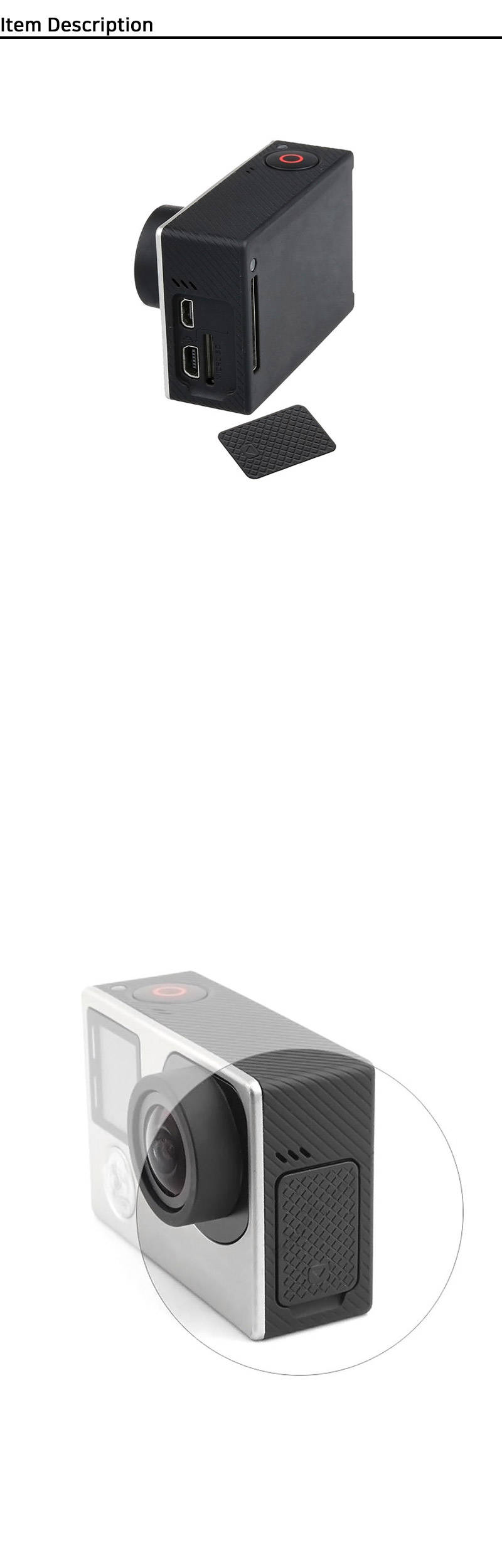 hplusmall 충전 단자 먼지 마개 캡 고프로 히어로 4 3 3+ 사이드 - 핫트랙스