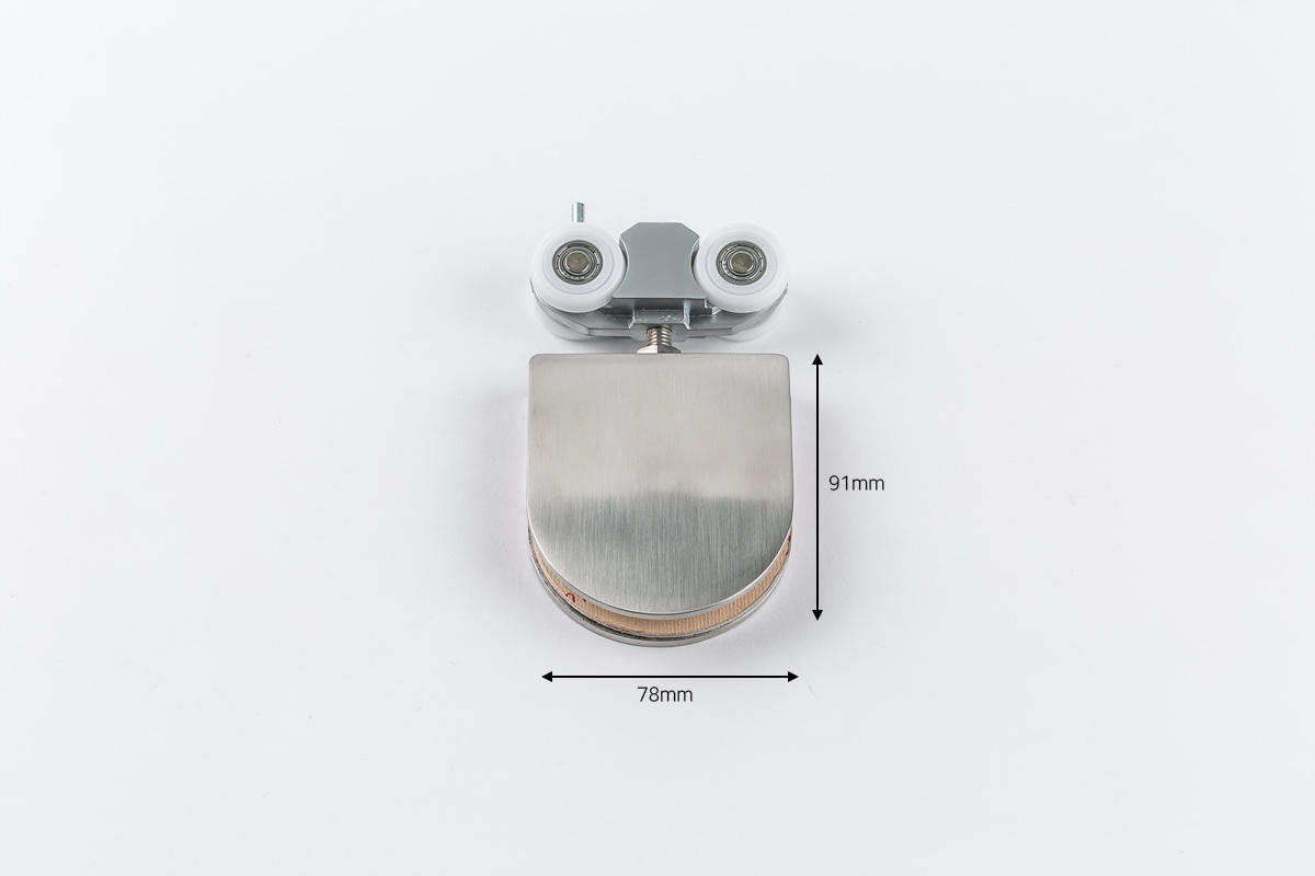 도무스 DSC330 한방향 댐핑 (60KG 이하) 피팅형 유리용 슬라이딩 하드웨어 : 메탈팜