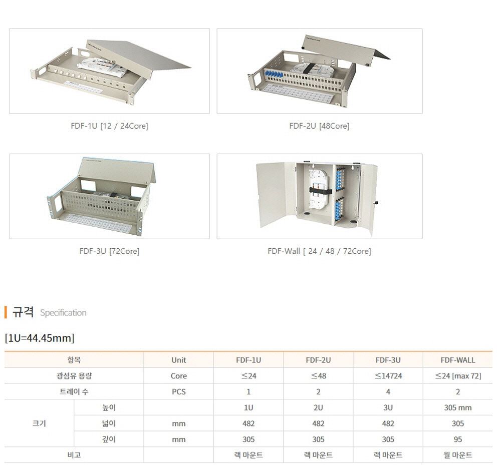 [EXA] FDF 1U 12C-48C LC 광분배함 - 정보통신전문-EXATEK