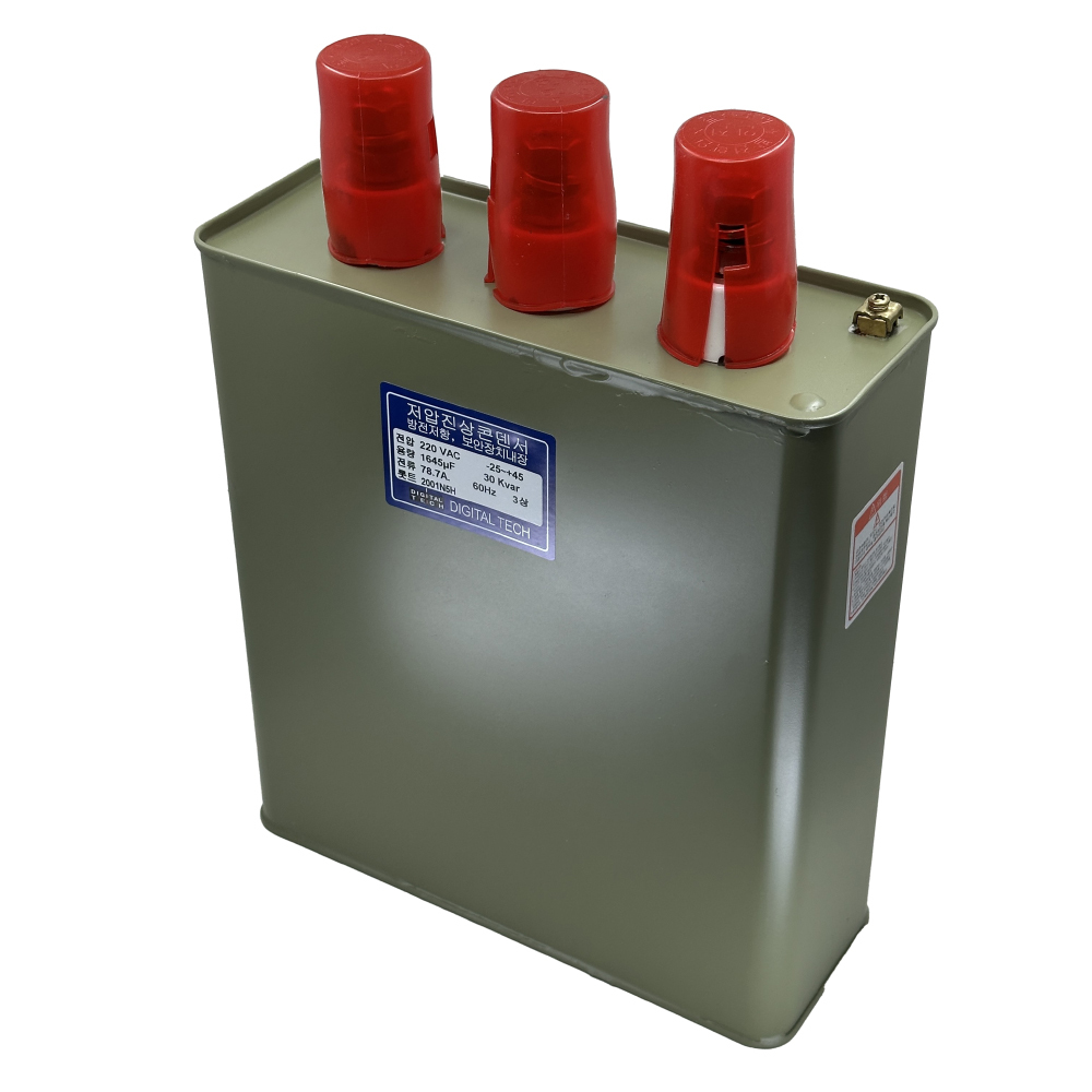 유입식 저압 진상 콘덴서 - 옥내용 삼상 220V 30KVA DLE-2B30K6T 이미지