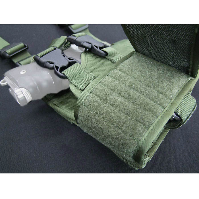 MP7 / MP9 SMG Drop Leg Thigh Holster Tactical MOLLE Handgun Rig Olive Drab