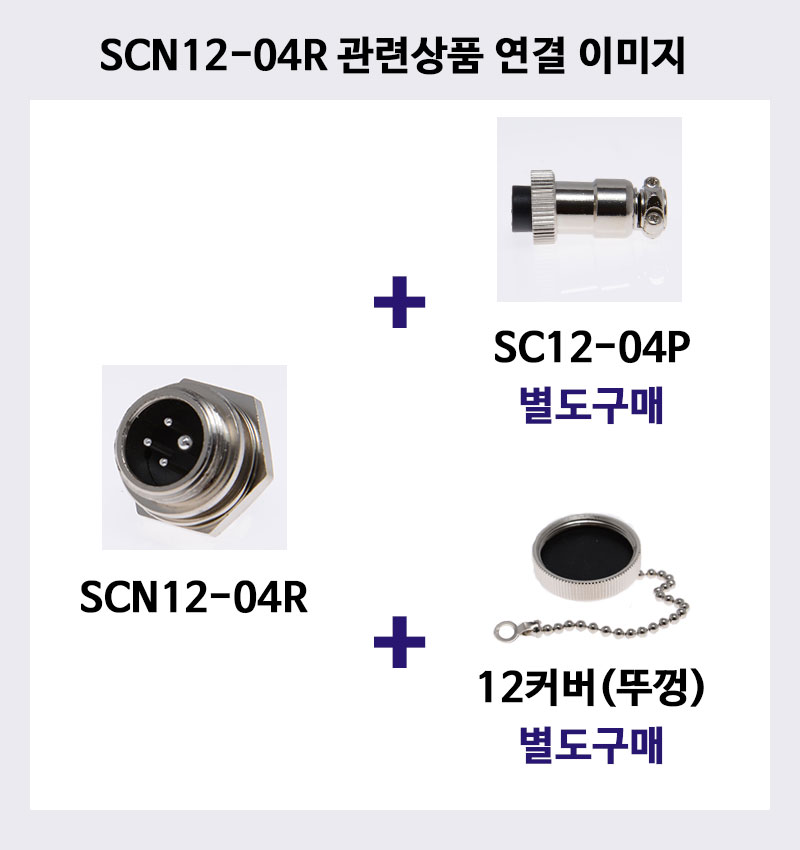 [하나정밀] SCN12-04/원형커넥터/삼우커넥터