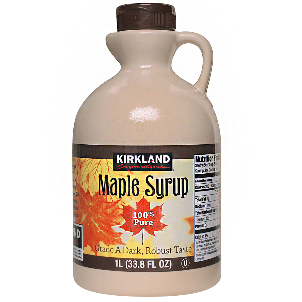 Kirkland Signature Maple Syrup 1L /100% Pure/33.8 FL OZ/Grade a Dark | eBay