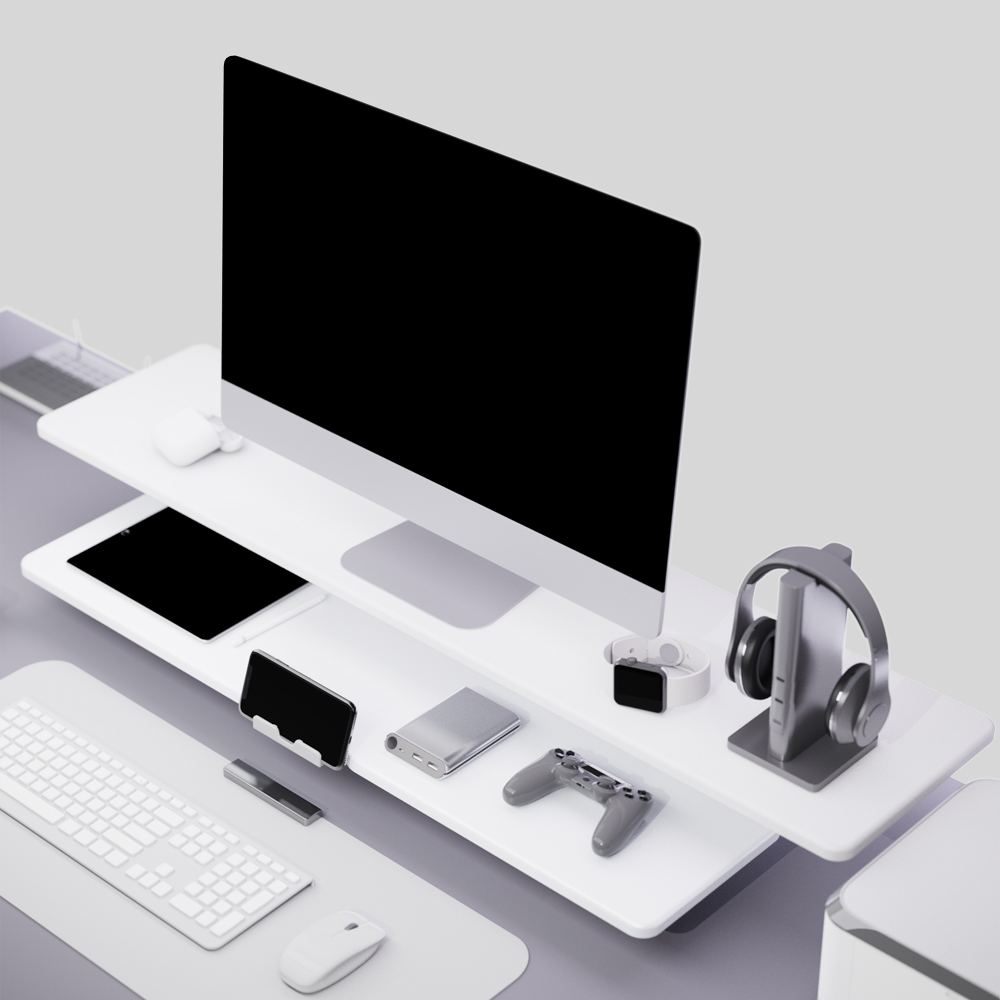 데스크테리어 > DM-95 2단 와이드 받침대 대형 모니터 듀얼 스탠드 높은 받침 950 mm | 오늘의집 쇼핑