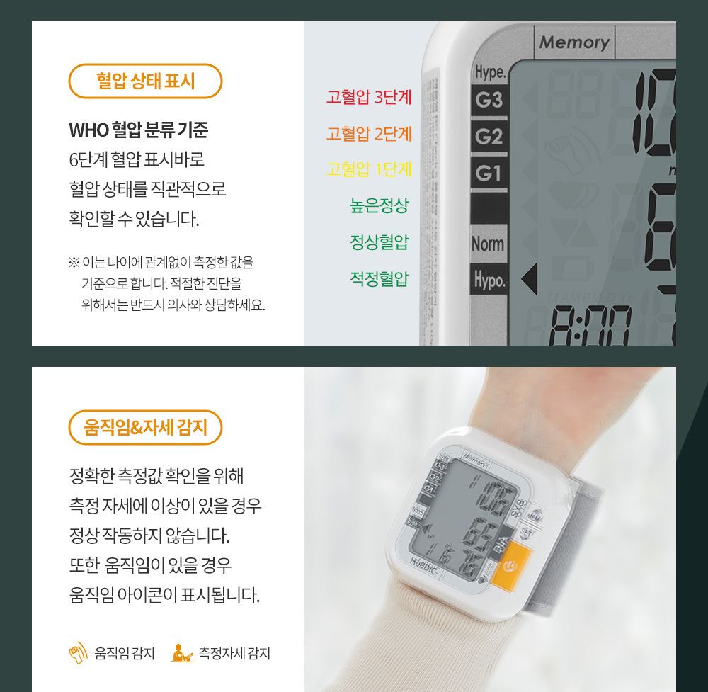 [HuBDIC]휴비딕 비피첵 자동 전자 손목 혈압계 HBP-700 外 - 현대Hmall