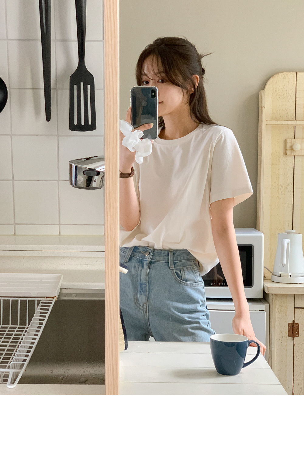 리얼코코 누적80만장 자체제작질좋은반팔티당일출발 코튼 스판 베이직 반팔 티셔츠 24 Color 여름썸머극찬후기스판크롭이너라운드기본무지크롭건조기가능