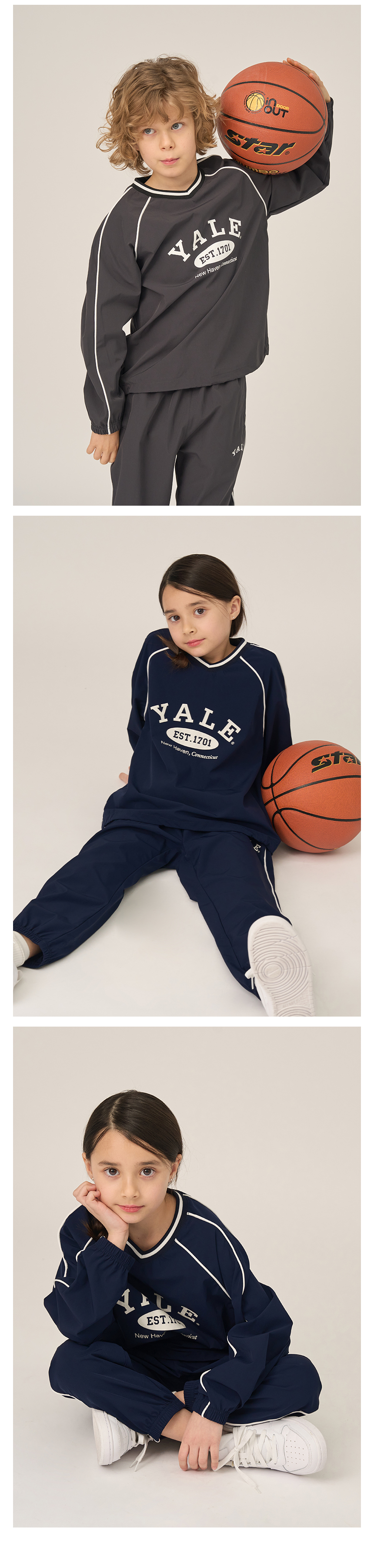 YALE KIDS(예일 키즈) 아치 로고 우븐 피스테 셋업_YJCCSUD13021 | S.I.VILLAGE (에스아이빌리지)