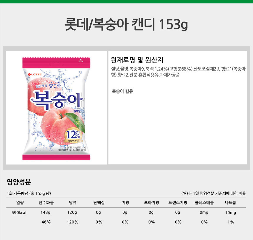 까까나라 공식몰 : 롯데 복숭아 캔디 153g 할인 중!