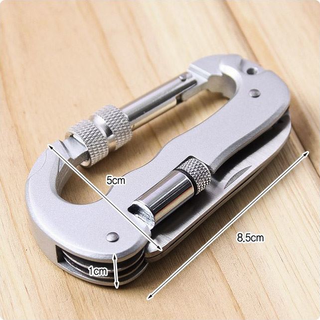Carabiner Multi Tools 4-in-1 Rock Climbing Gear Folding Pocket Knife ...