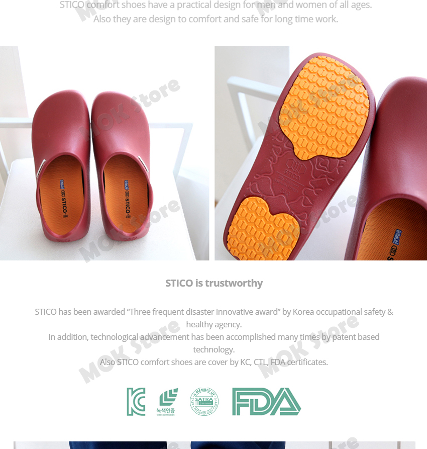 STICO NEC-03 Men Chef Shoes Clog Kitchen Non-Slip Safety Shoes Oil ...