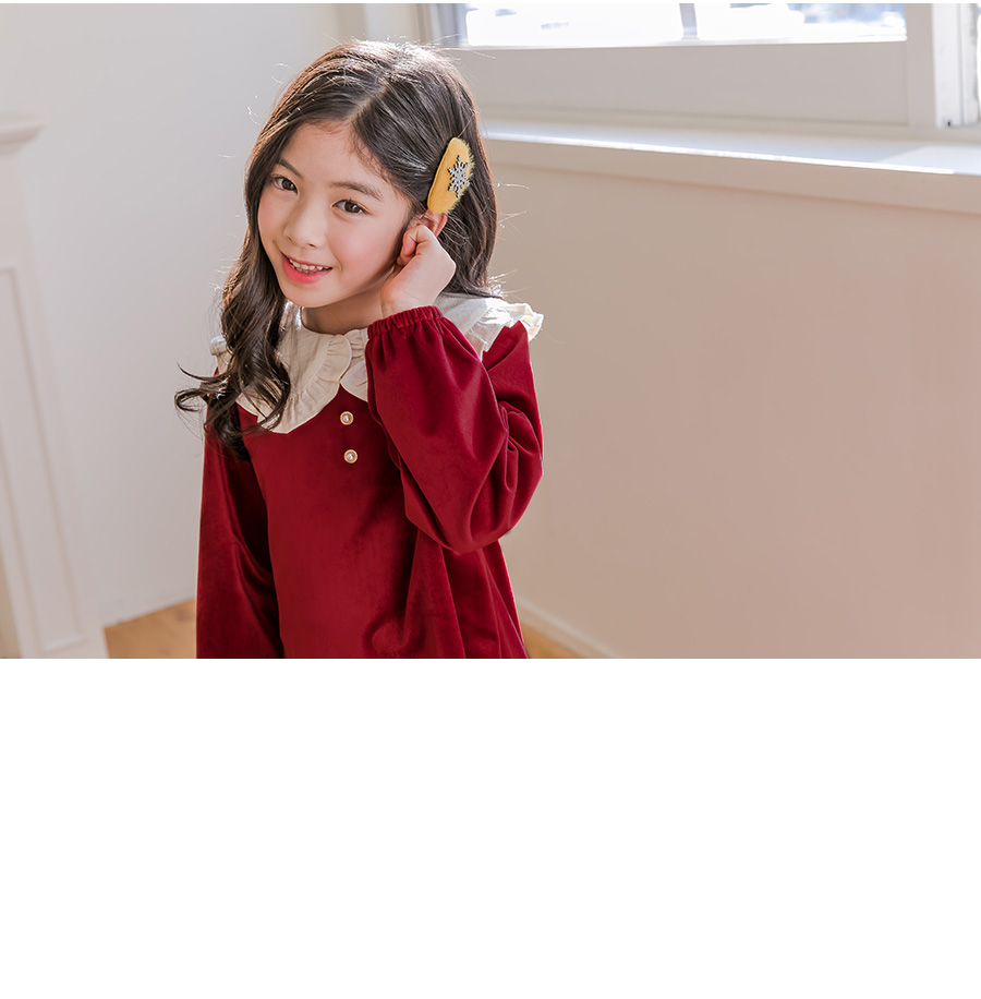 W621]로젤린벨벳원피스