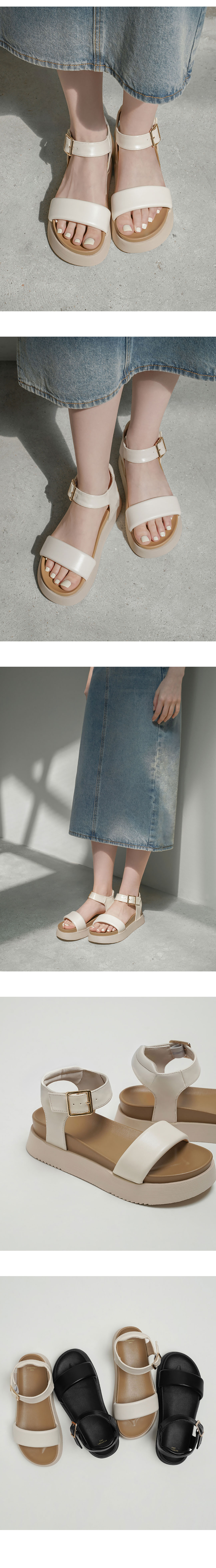 MUSINSA公式 | CHAAKAN Super-soft platform sandals SDLTR2h826