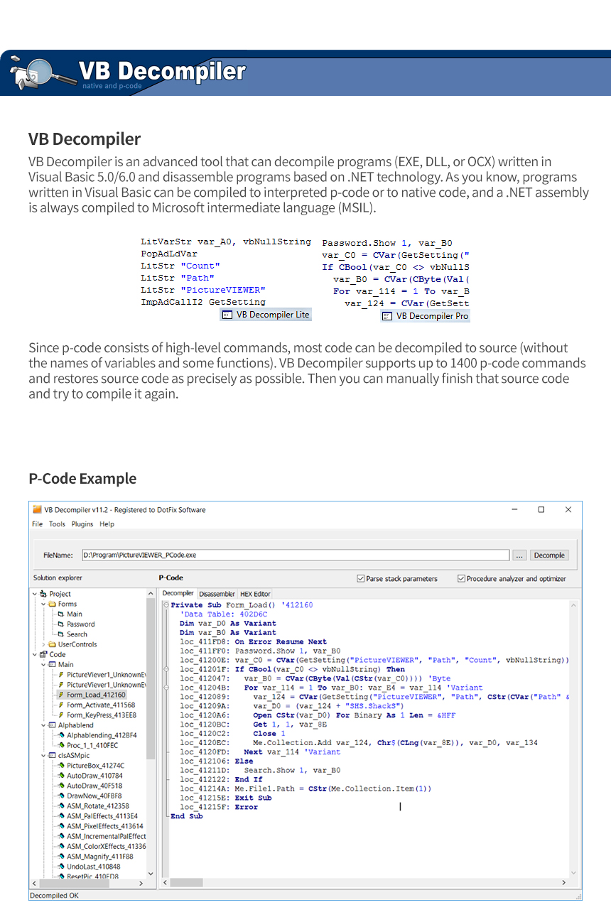 VB Decompiler 기업용 with Tracing - SOFTLAND