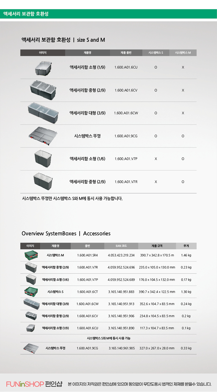 보쉬 정품/SystemBox M/시스템박스/홈앤가든/공구박스/공구케이스/공구함/다용도보관함 - 현대Hmall
