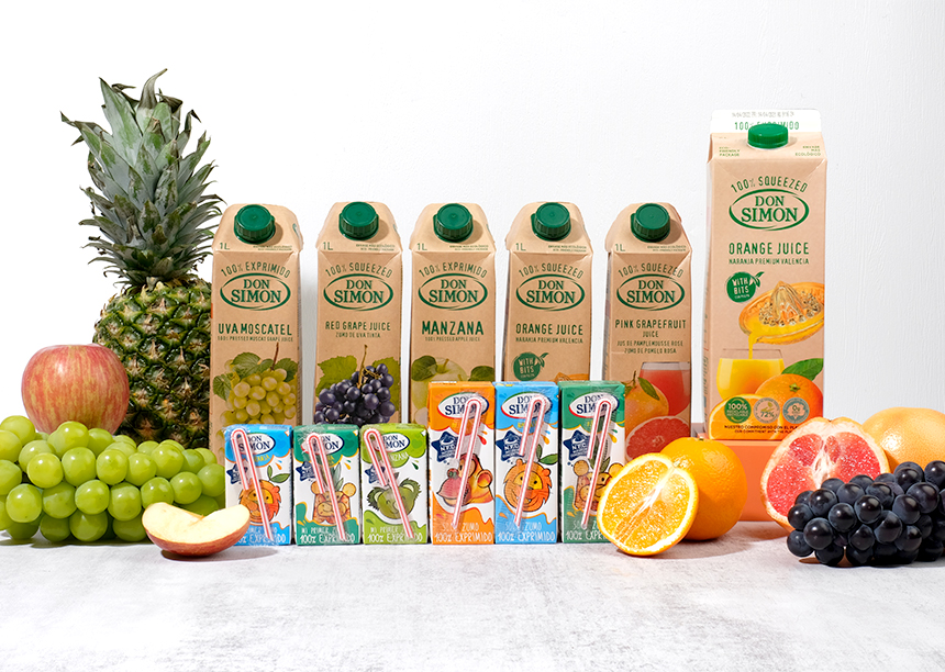 [돈시몬]100% NFC 착즙주스 오렌지 + 적포도 1L X 6팩