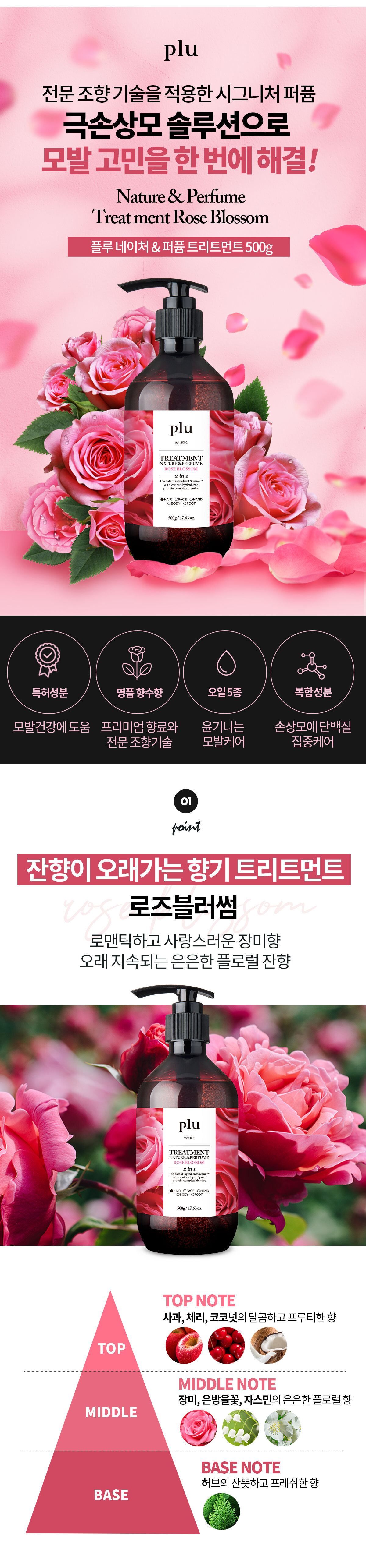 [1+1] 플루 네이처앤퍼퓸 트리트먼트 500g - HOTTRACKS