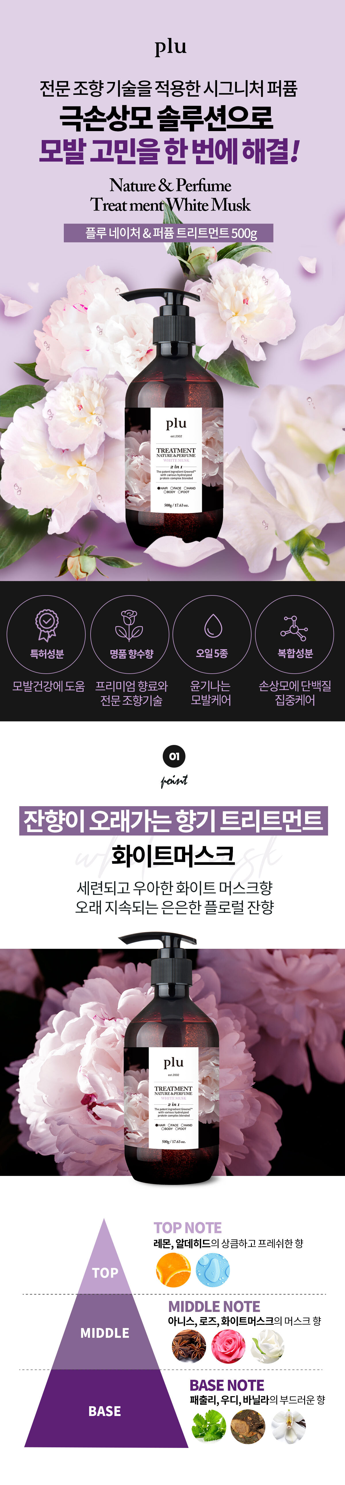 [1+1] 플루 네이처앤퍼퓸 트리트먼트 500g - HOTTRACKS